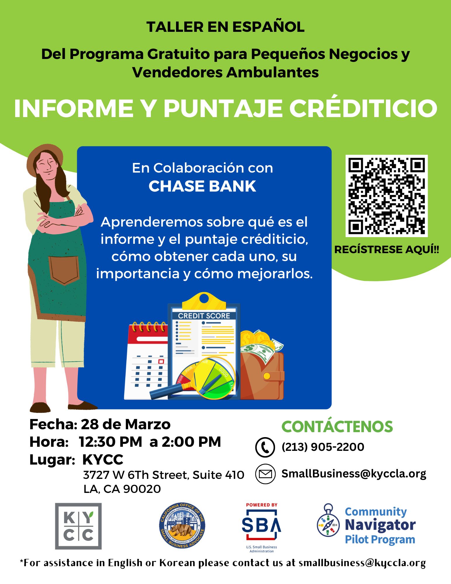 Taller en Español: Informe y Puntaje Créditicio - KYCC | Koreatown ...