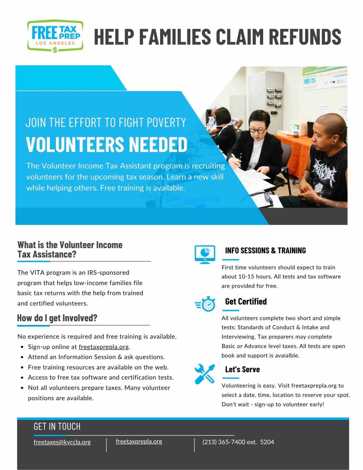 VITA Volunteer Program Info Sessions - KYCCLA